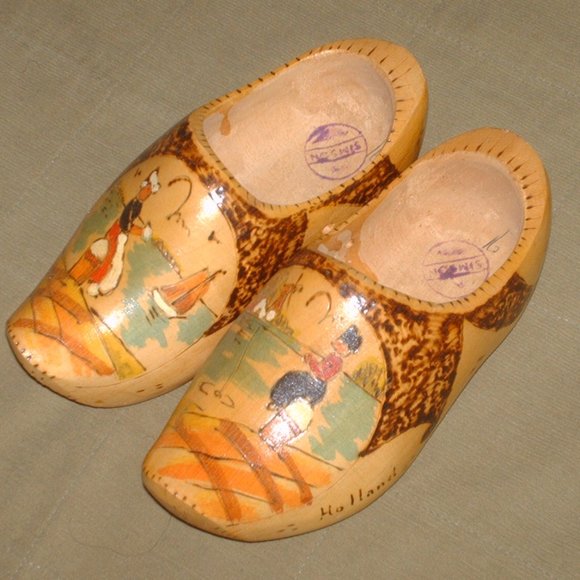 Simson | Art | Pair Of Simson Wooden Carved Holland Clogs Shoes | Poshmark